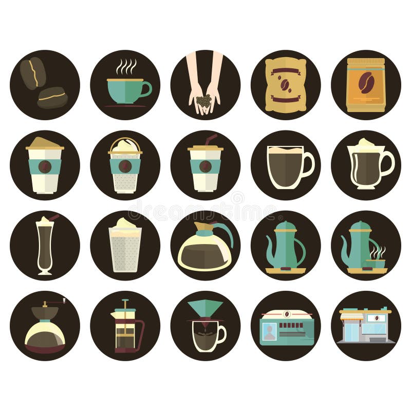 Coffee Collection. Vector Illustration Decorative Design Stock Vector ...