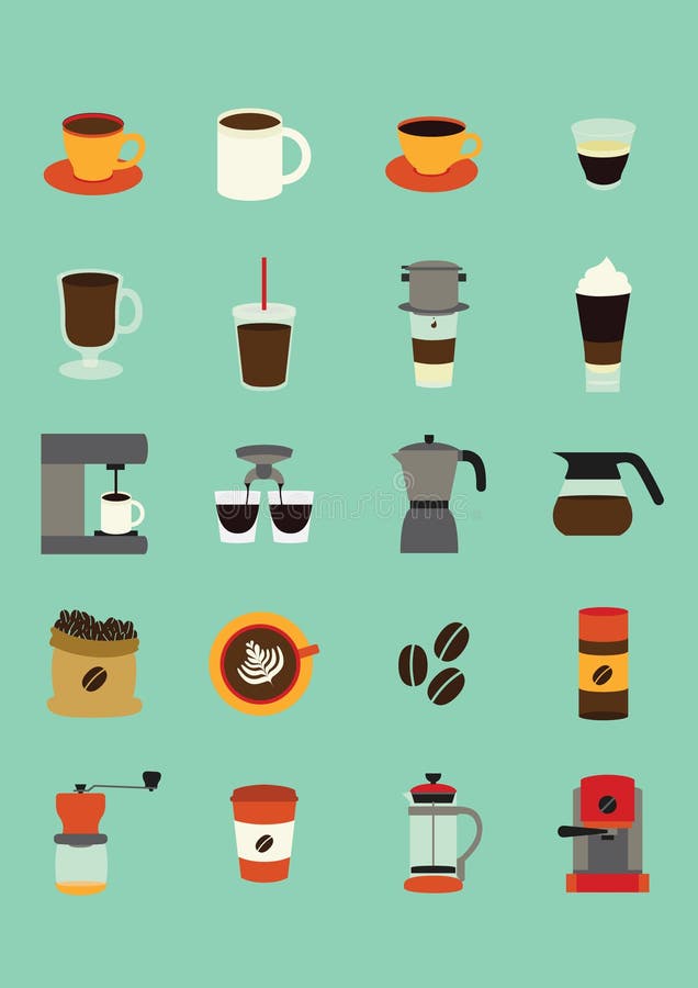 Coffee Collection. Vector Illustration Decorative Design Stock Vector ...