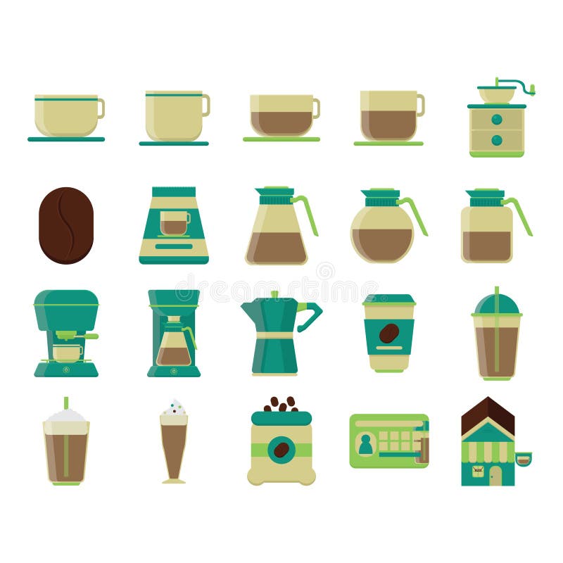 Coffee Collection. Vector Illustration Decorative Design Stock Vector ...