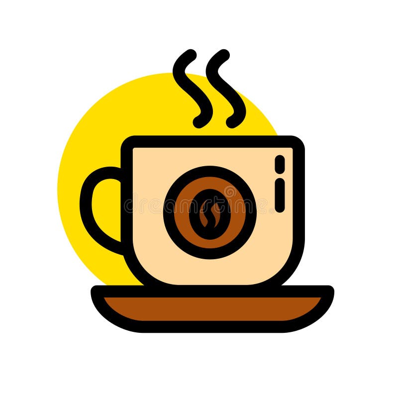 Coffee color icon stock vector. Illustration of breakfast - 221324338