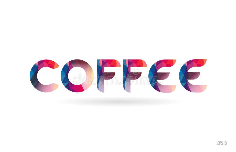 Coffee Colored Rainbow Word Text Suitable for Logo Design Stock Vector ...