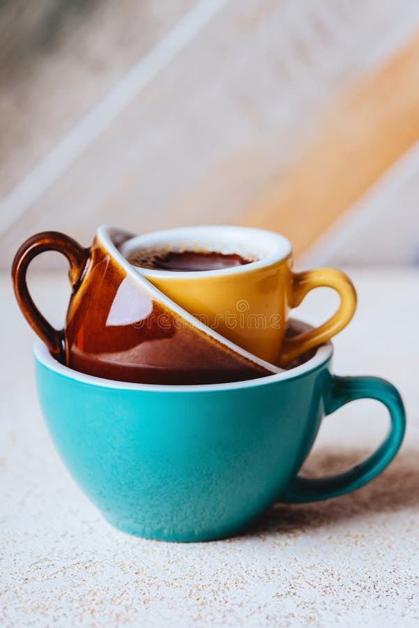 Colorfull cups stock image. Image of depth, purple, food - 9710313