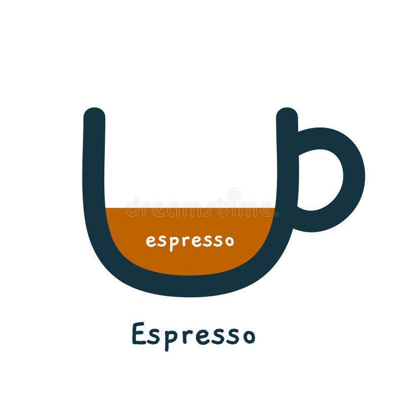 The Coffee Composition - Espresso. Isolated Vector Illustration Stock ...