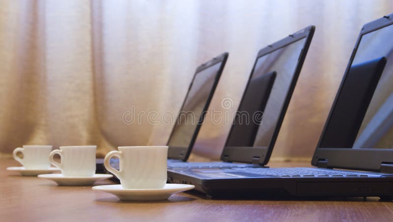 Coffee and computers stock image. Image of business, ceramics - 8511005
