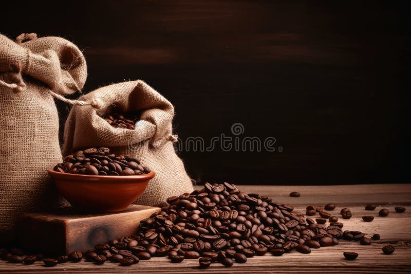 A Coffee Concept with Beans and Cups Created with Generative AI ...