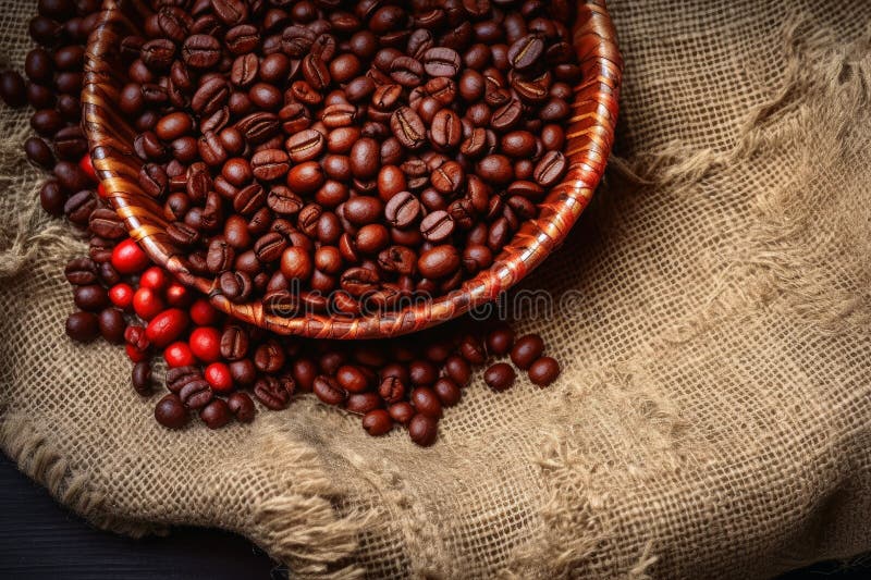 A Coffee Concept with Beans and Cups Created with Generative AI ...