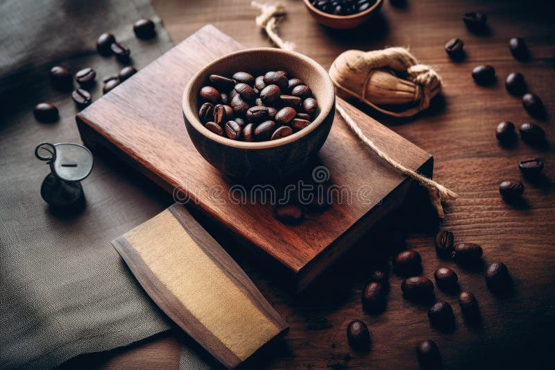 A Coffee Concept with Beans and Cups Created with Generative AI ...