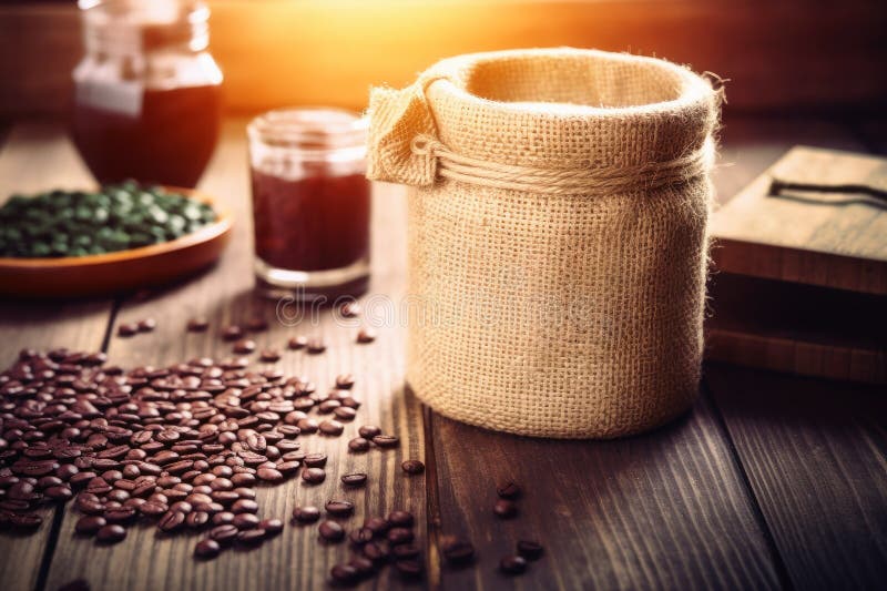 A Coffee Concept with Beans and Cups Created with Generative AI ...