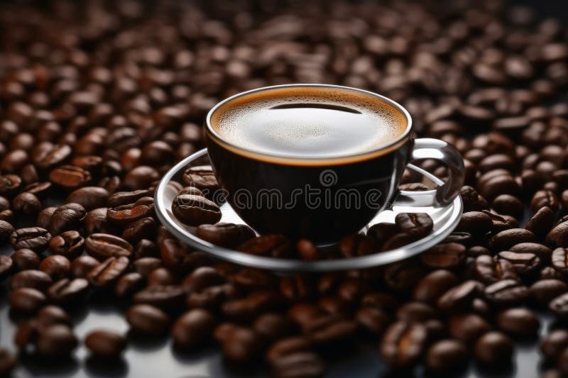 A Coffee Concept with Beans and Cups Created with Generative AI ...