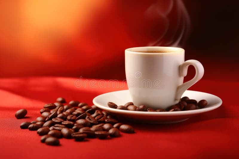 A Coffee Concept with Beans and Cups Created with Generative AI ...