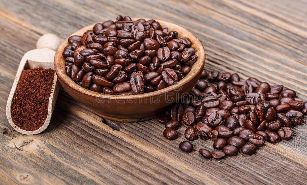 Coffee concept stock photo. Image of wooden, beans, aroma - 31455448