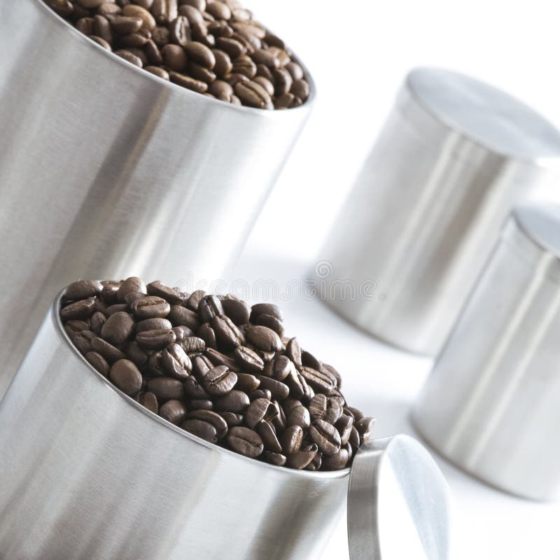 Coffee containers stock image. Image of black, cappuccino - 9877859