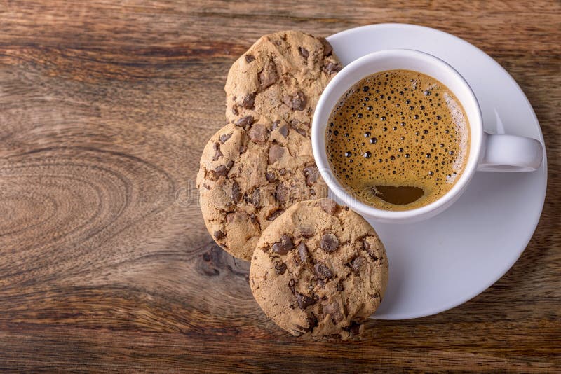 Coffee with cookies stock image. Image of aroma, drink - 60312637