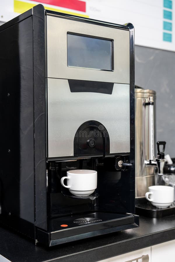Coffee Corner in a Canteen Close Up Stock Image - Image of modern ...