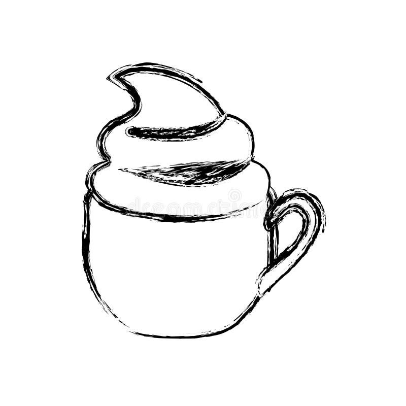 Coffee cream cup icon stock illustration. Illustration of drink - 89009061