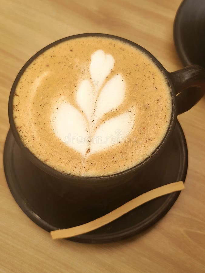 Coffee with cream designed stock image. Image of cafe - 272866191