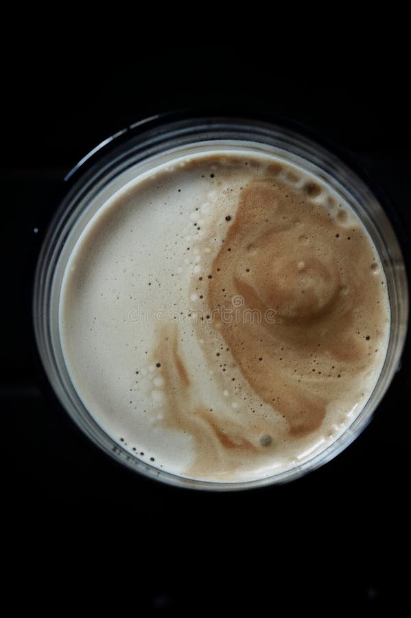 Coffee Cream Pattern in the Cup Stock Image - Image of brown, coffee ...