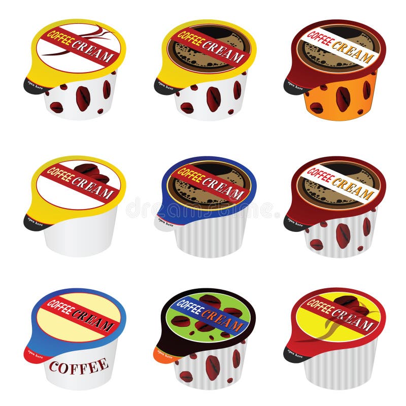 Coffee with Cream. Vector Illustration Stock Vector - Illustration of ...