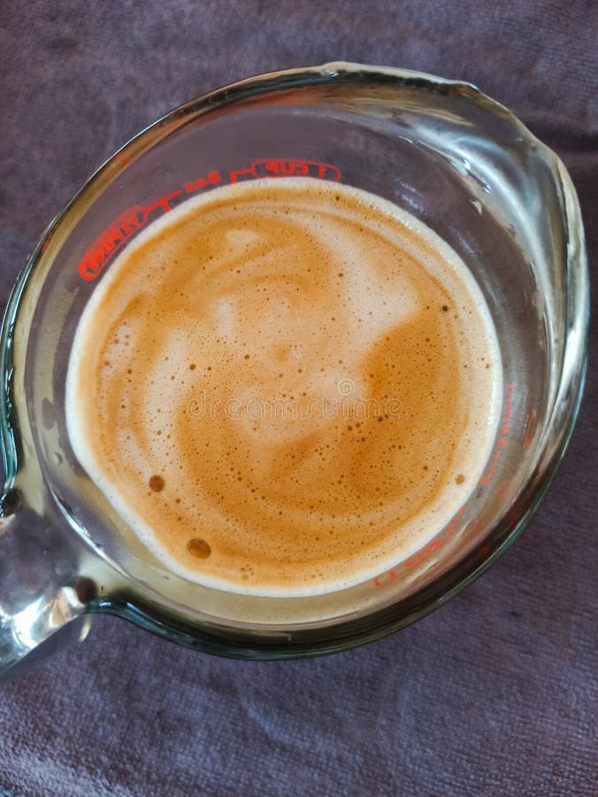 Coffee crema top of view stock image. Image of browncolor - 167116799