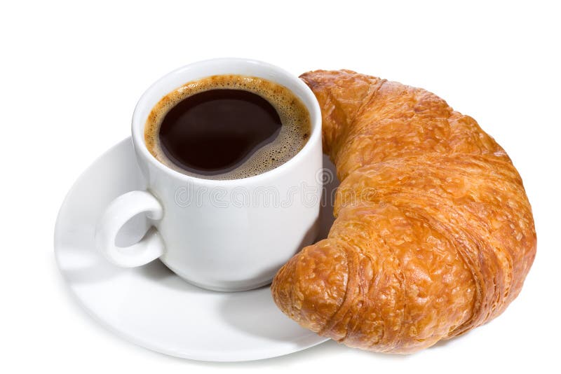 Coffee and croissant stock image. Image of snack, healthy - 16652827