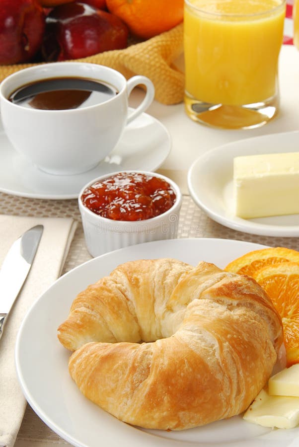 Coffee and a croissant stock photo. Image of coffee, crust - 17347186