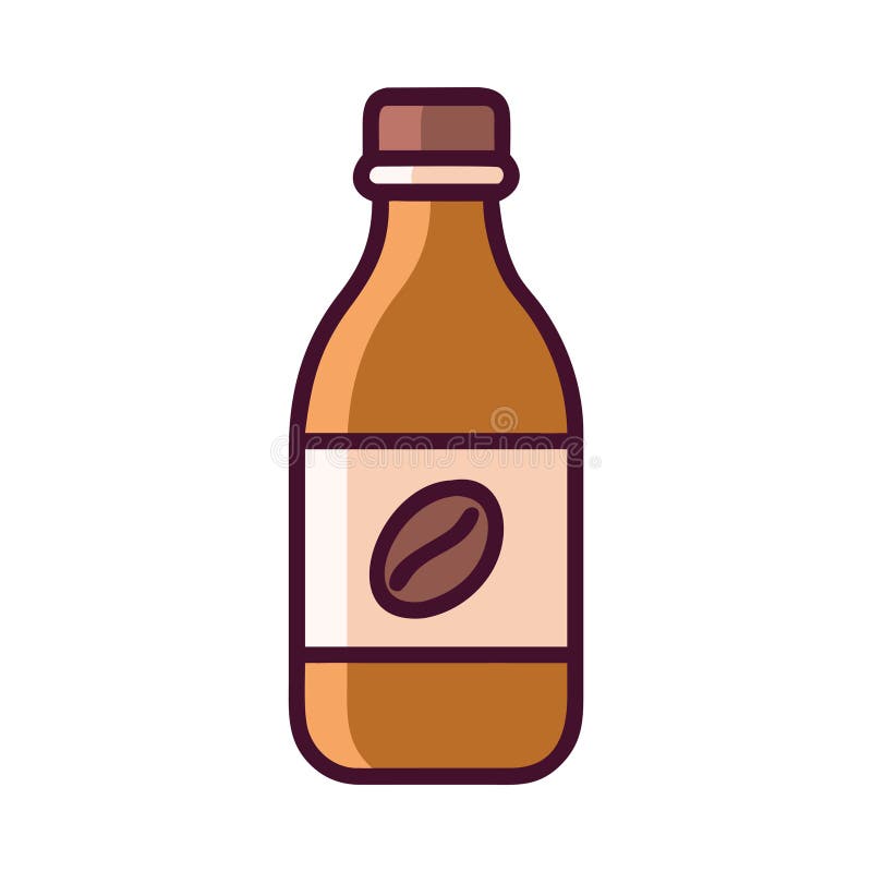 Coffee Culture in Bottle Icon Stock Illustration - Illustration of ...
