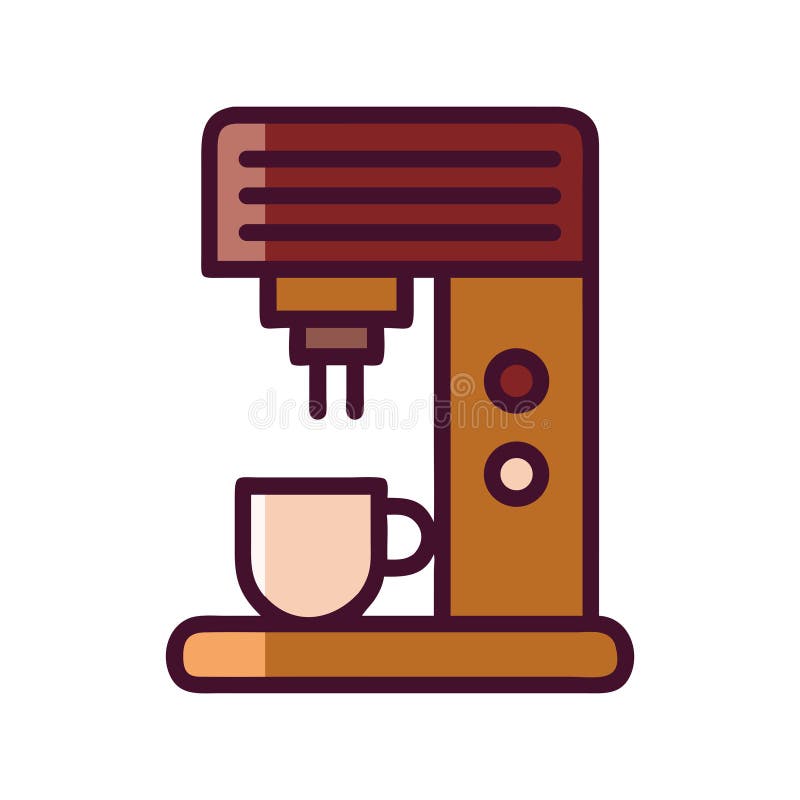 Coffee Culture Espresso Machine Icon Stock Illustration - Illustration ...