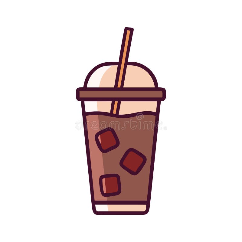 Coffee Culture Iced Drink Icon Stock Illustration - Illustration of ...
