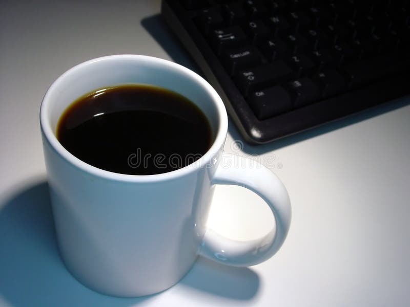 Coffee Cup stock photo. Image of computer, keyboard, relax - 37226