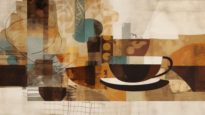 Coffee cup art stock illustration. Illustration of espresso - 274442300