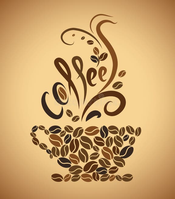 Coffee Bean Pattern Drawing Stock Illustrations – 4,797 Coffee Bean ...