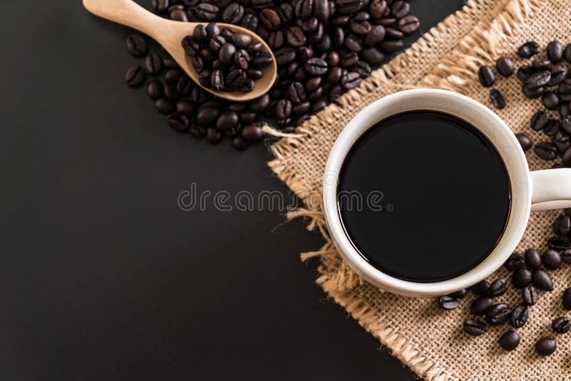 Coffee cup and beans stock photo. Image of cafe, beverage - 100996146
