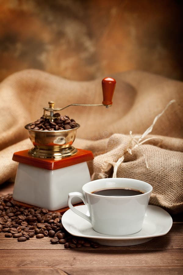 Coffee - cup and beans stock image. Image of sack, espresso - 18168353