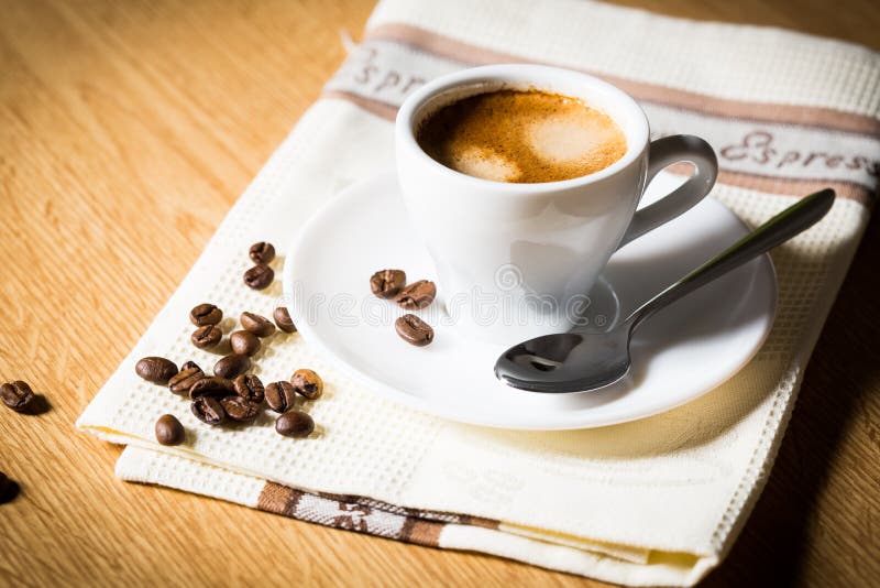 Coffee cup and beans. stock image. Image of beverage - 38519999