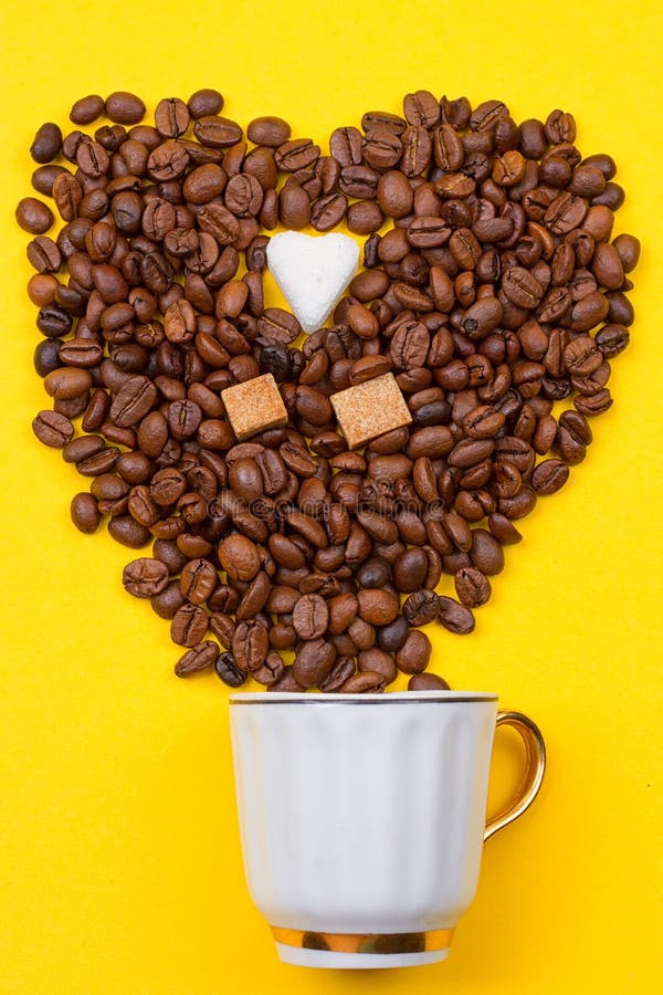 Coffee Cup beans stock photo. Image of coffee, black - 98347054