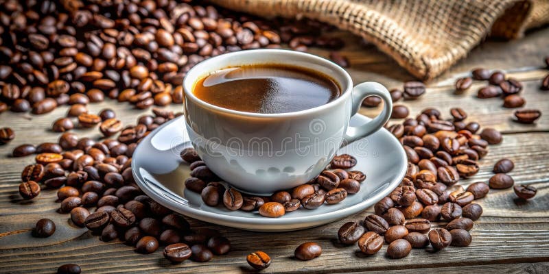 Coffee Cup and Beans on Rustic Wood, Coffee , Beans , Cup , Rustic ...