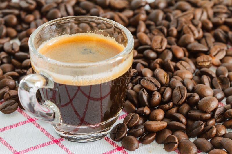 Coffee cup and beans stock photo. Image of space, natural - 44914762