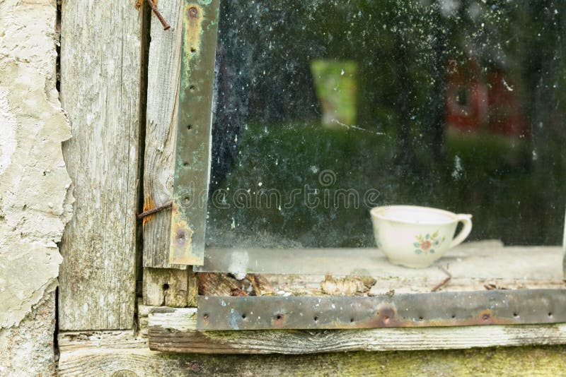 Coffee Cup Behind a Window. Stock Image - Image of window, background ...
