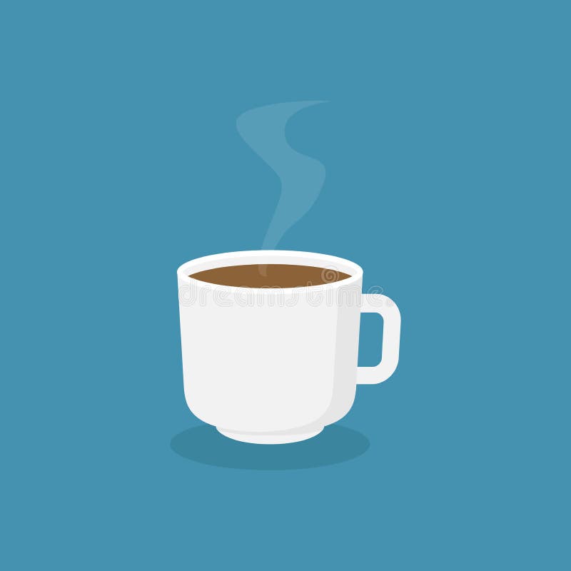 Coffee Cup Flat Design Vector Illustration Stock Vector - Illustration ...