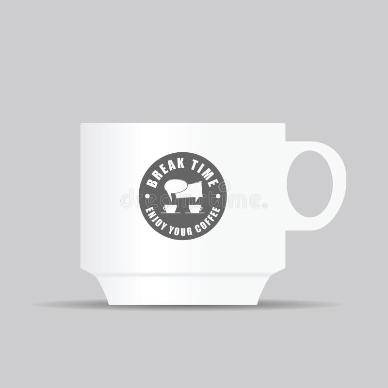 Coffee Cup with Break Time on it Illustration Stock Vector ...