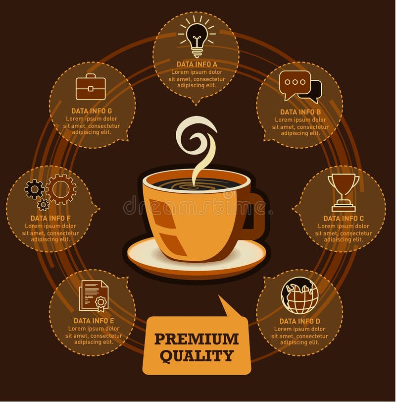 Coffee Cup and Business Infographic Vector Design. Infographic Design ...