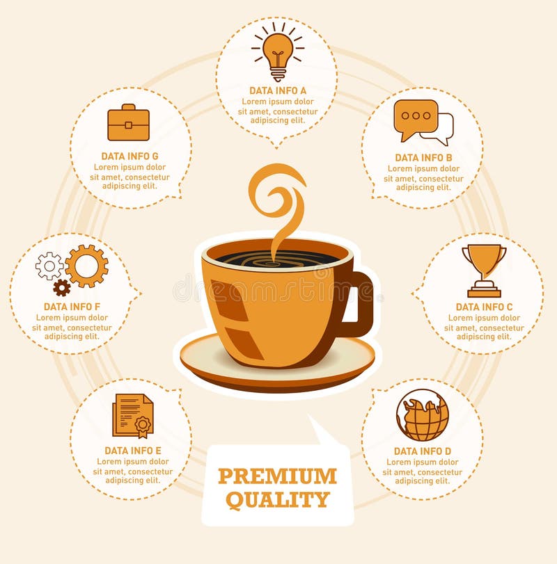 Coffee Cup and Business Infographic Vector Design. Infographic Design ...