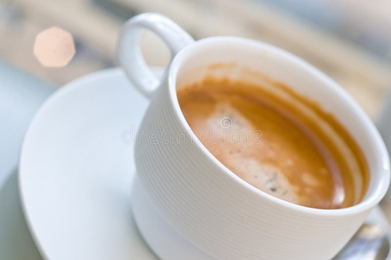 Coffee cup in cafe stock photo. Image of shop, cappuccino - 9412336
