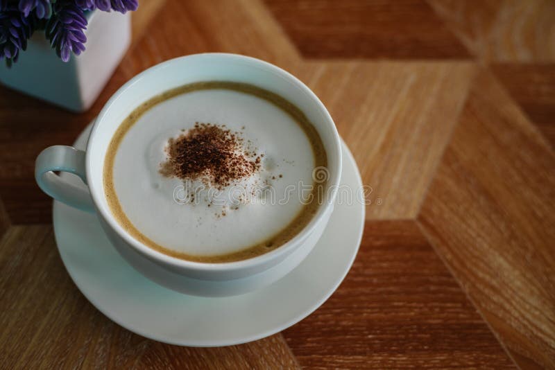 Coffee Cup of Cafe` Cappuccino in Coffee Shop Stock Photo - Image of ...
