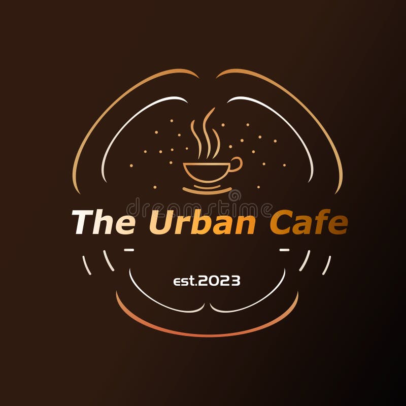 Coffee Cup Cafe Logo: Vector Illustration and Design in Brown with ...