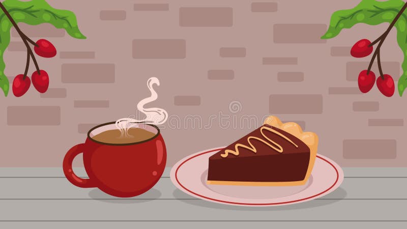 Coffee Cup and Cake Animation Stock Video - Video of cafeteria ...