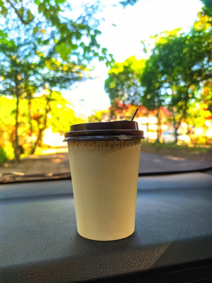 Coffee in a Cup on the Car Dashboard Editorial Stock Photo - Image of ...