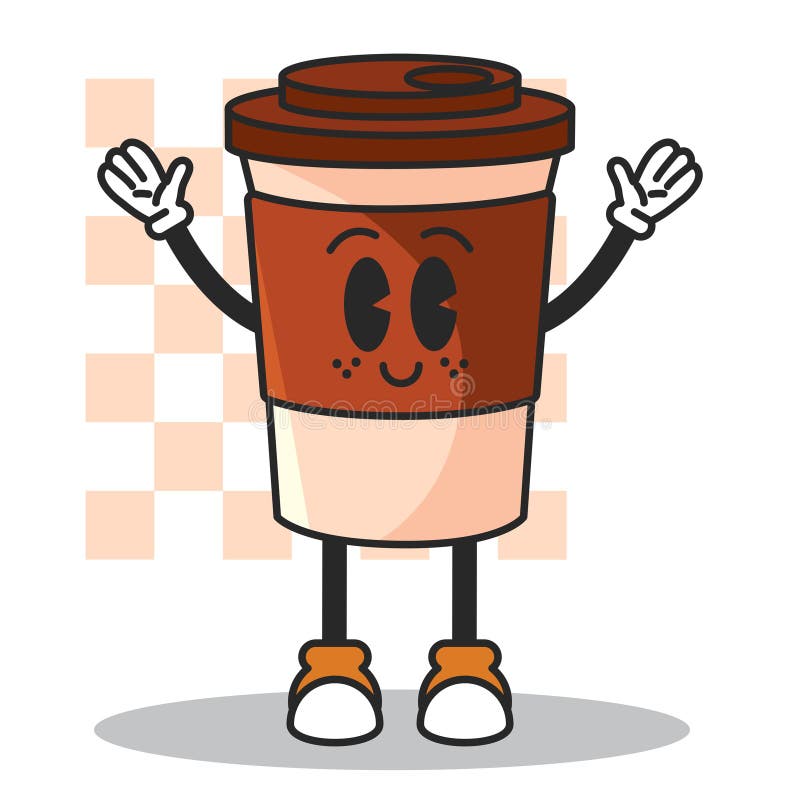 Coffee Cup Cartoon Smile. Vector Stock Vector - Illustration of playful ...