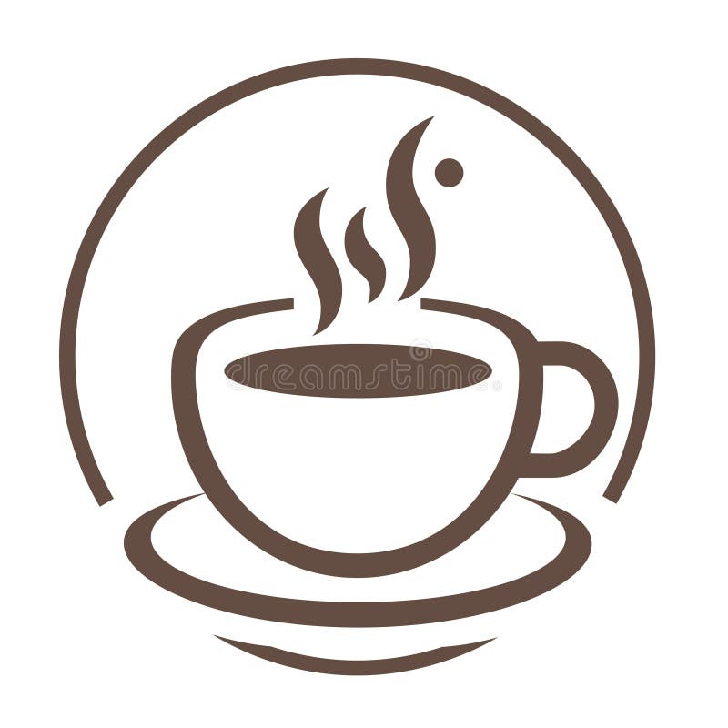 Coffee Cup Circle Logo. Vector Illustration Stock Vector - Illustration of symbol, restaurant ...