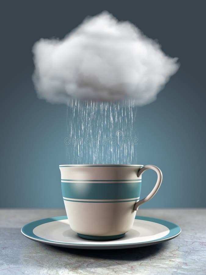 Coffee cup and cloud stock illustration. Illustration of morning - 79257290